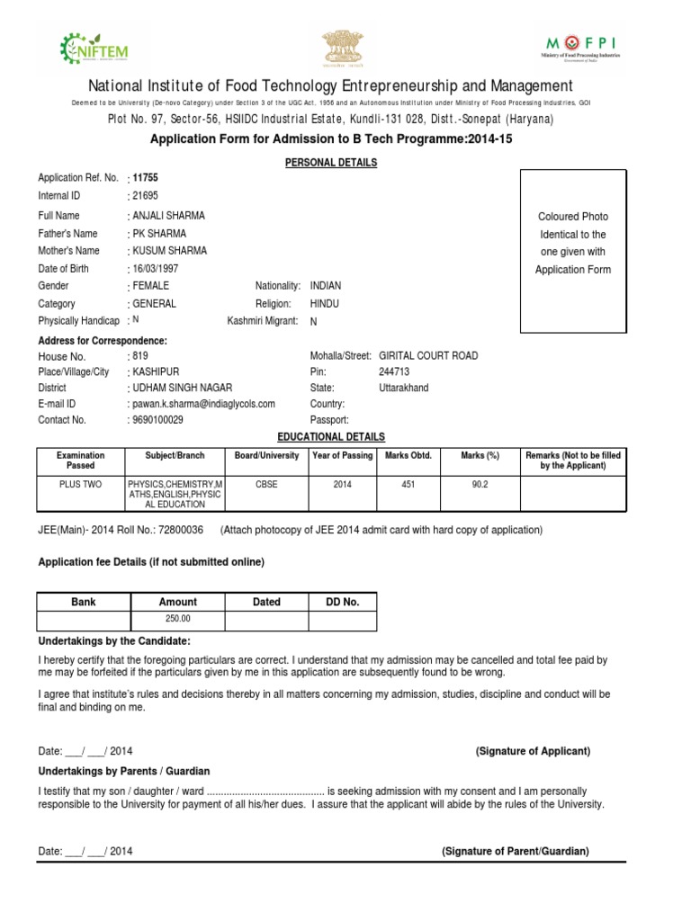 Niftem Form | PDF | Government | Business