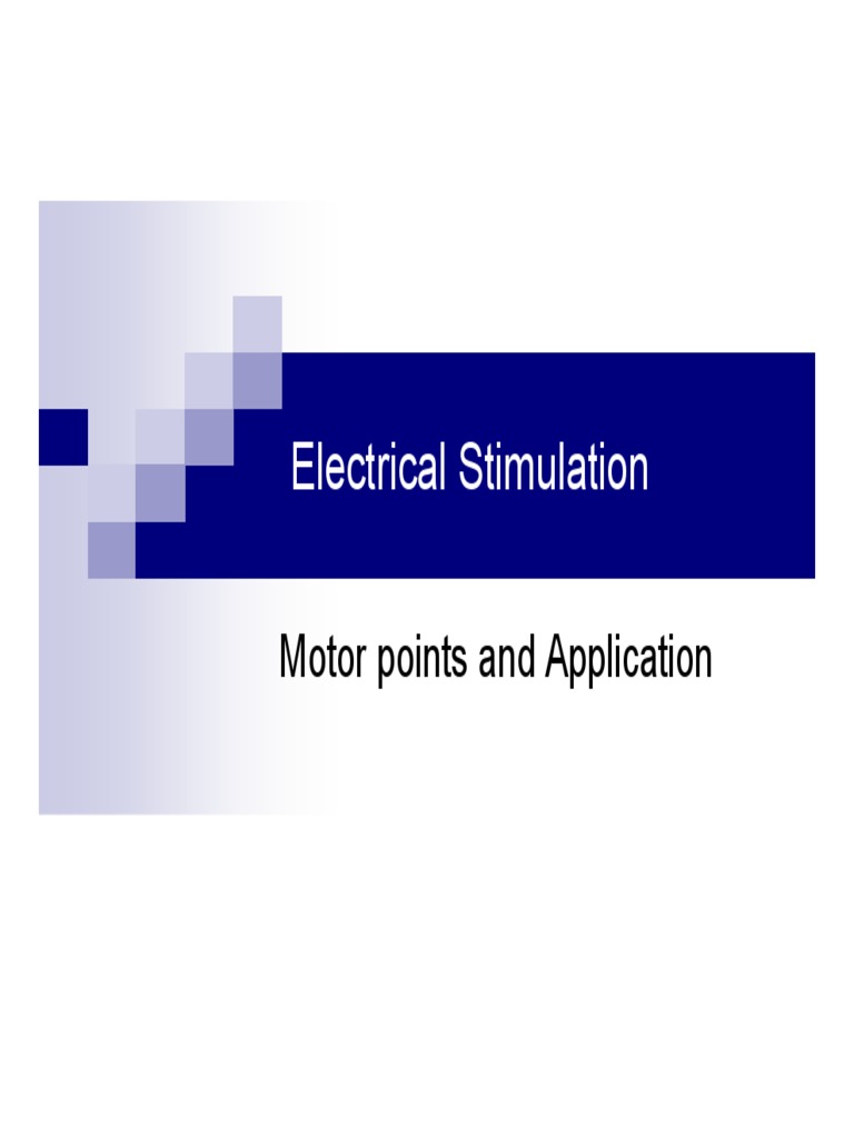 Electrical Stimulation Motor Points and Application | PDF | Medicine ...