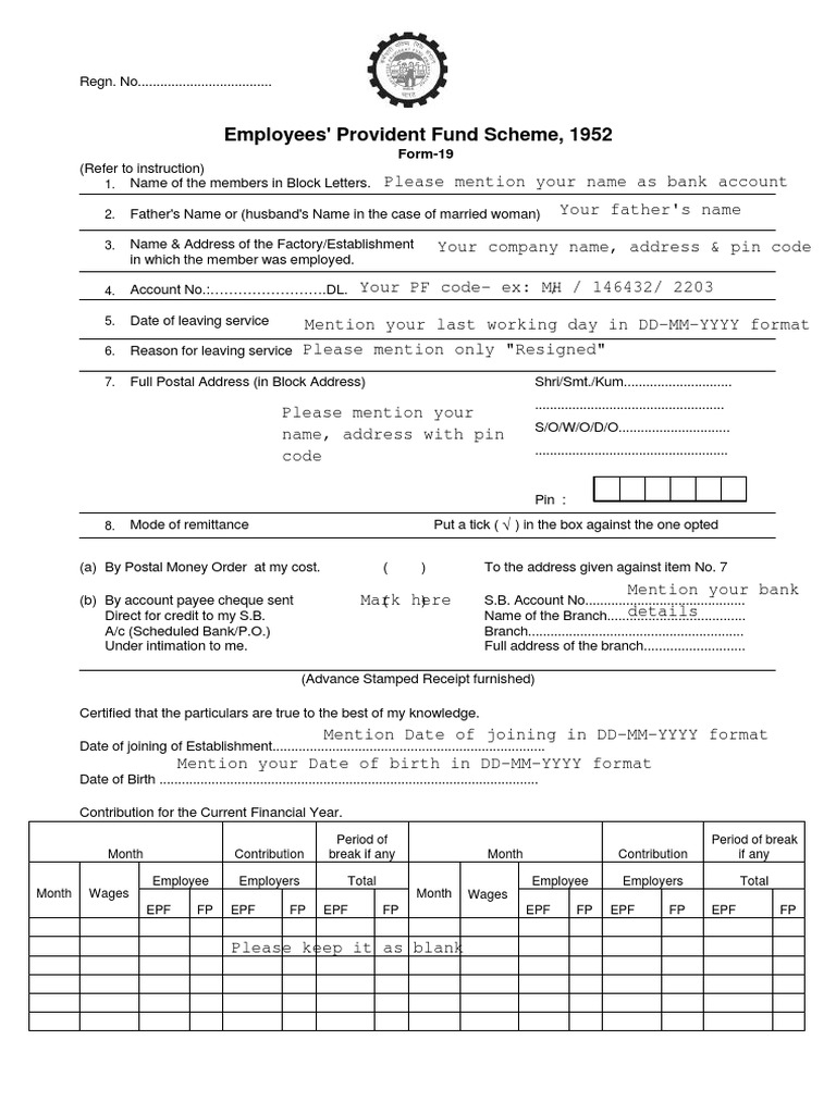 19 - Sample Form | PDF