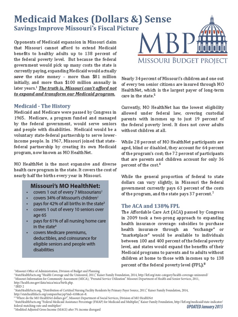 Missouri Budget Project: Medicaid Makes (Dollars &) Sense | Download ...
