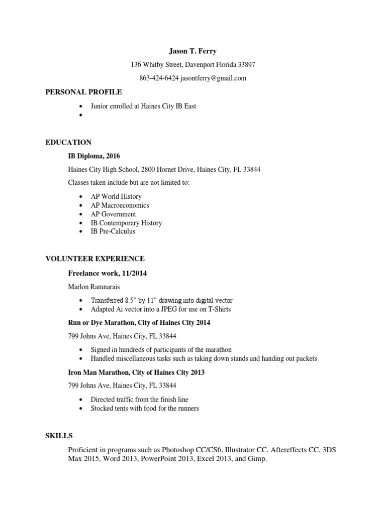 Resume Jason Ferry | PDF