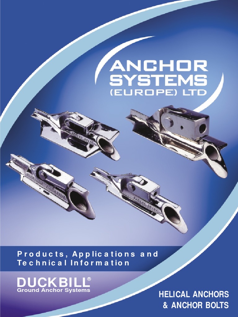 Duckbill Ground Anchor Systems - Helical Anchors & Anchor Bolts (Feb ...