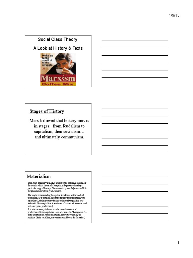 Social Class Theory: A Look at History & Texts | PDF | Capitalism ...