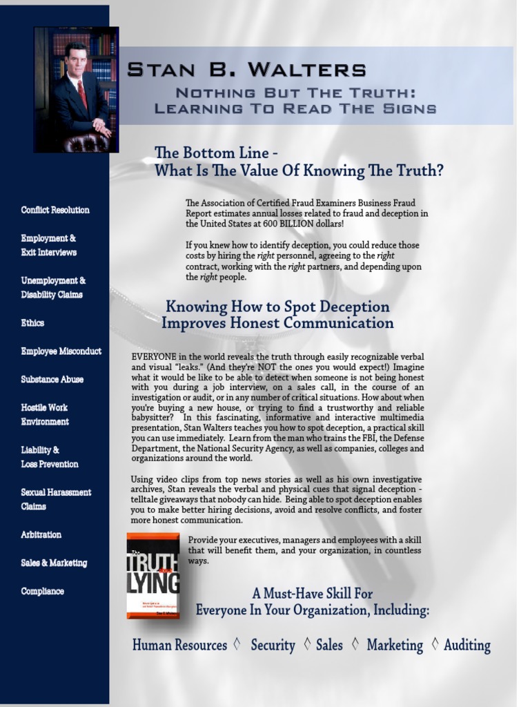 Stan B. Walters Stan B. Walters | PDF | Deception | News