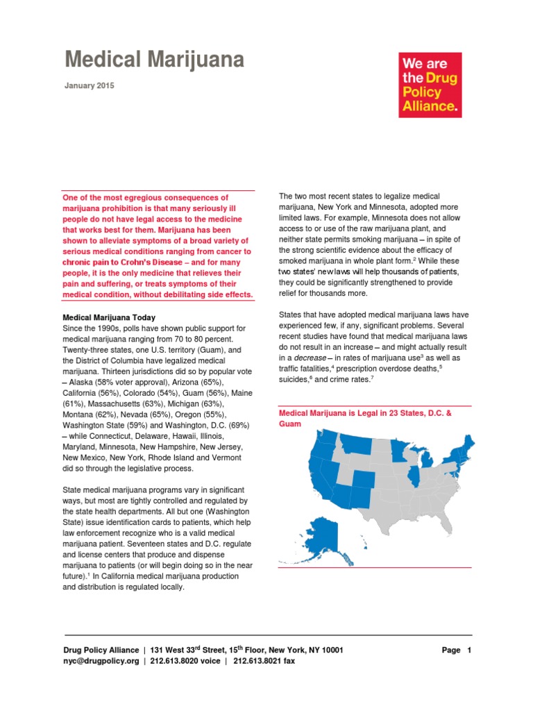 DPA - Fact Sheet - Medical - Marijuana - Jan2015 PDF | PDF | Medical ...