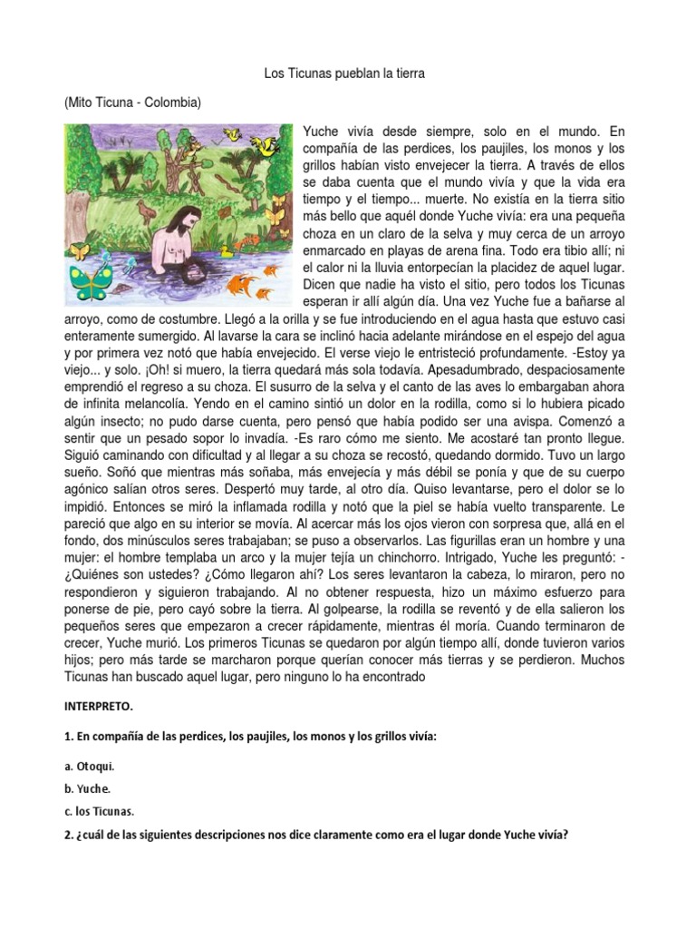 Los Ticunas Pueblan La Tierra | PDF | Arte | Religión y espiritualidad