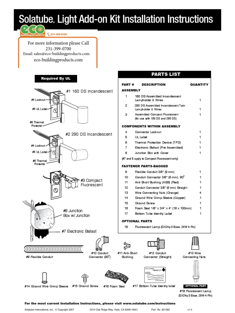 Light Add On Instructions - JP PDF | PDF | Compact Fluorescent Lamp ...