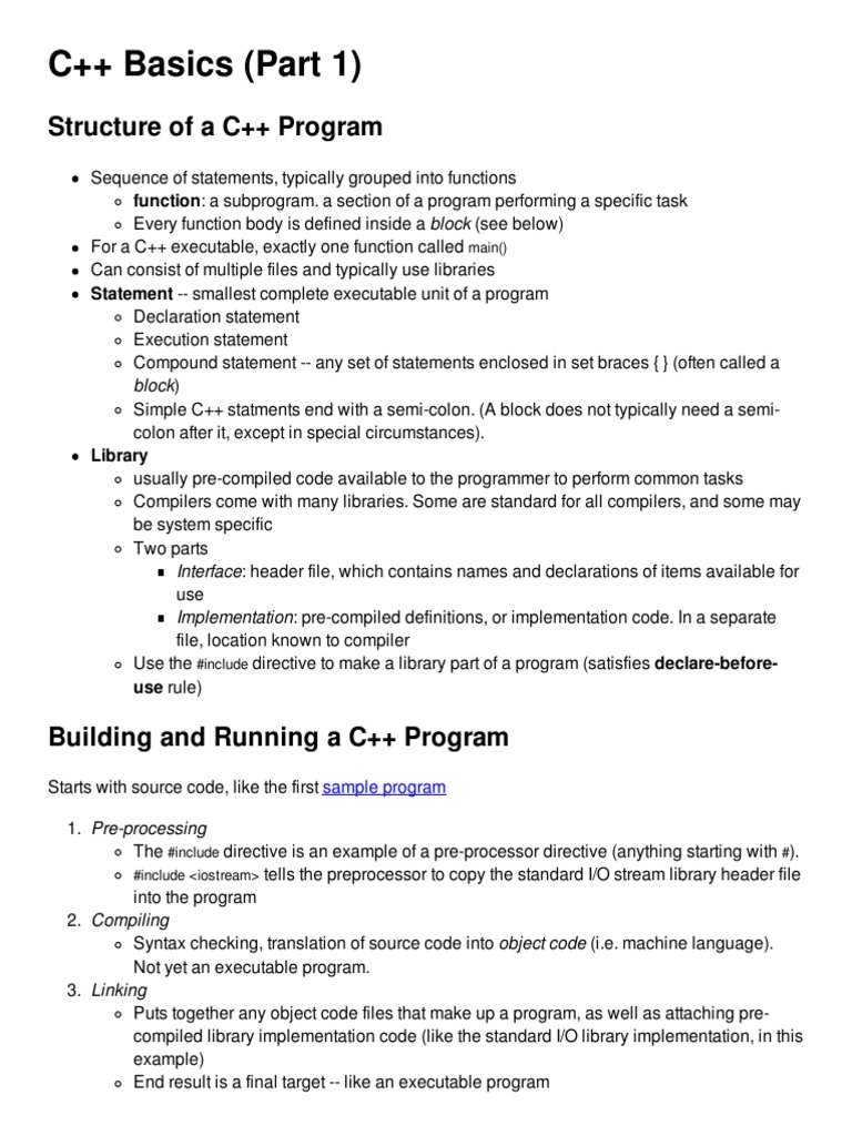 C++ Basics Part 1 | PDF | Data Type | Integer (Computer Science)