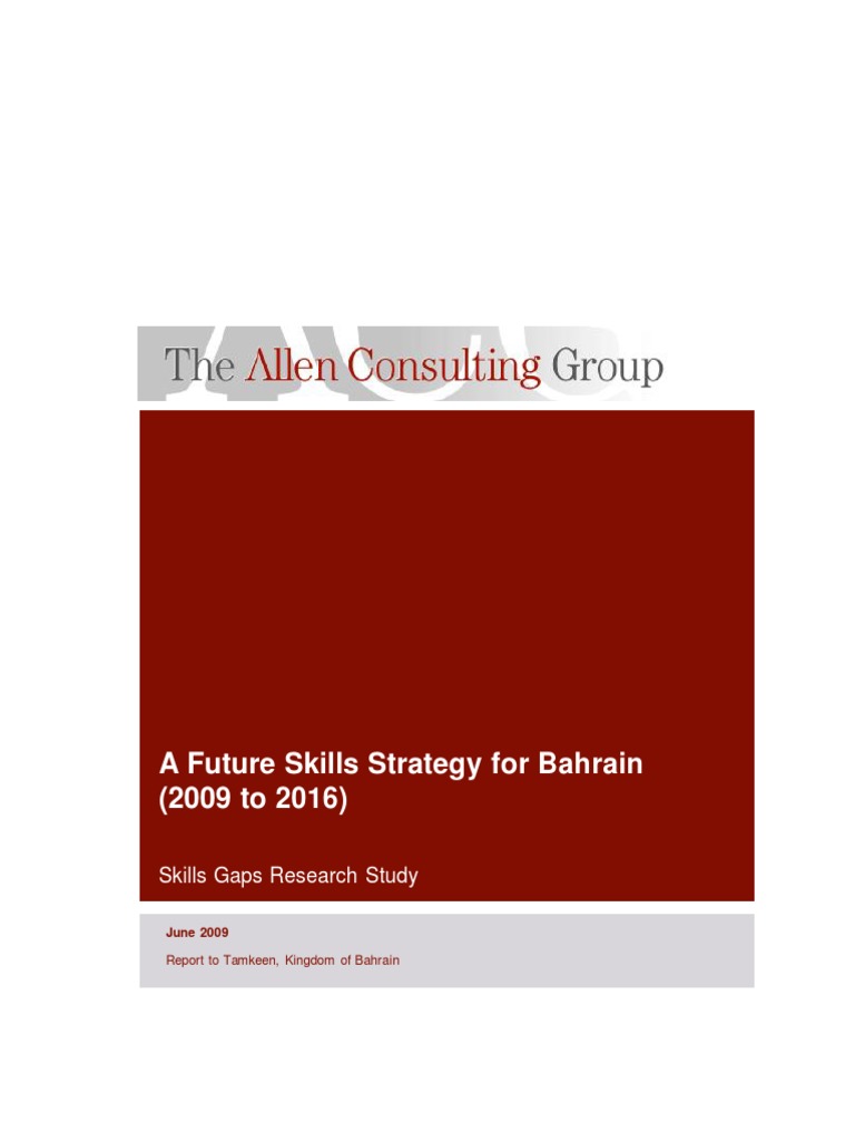 A Future Skills Strategy For Bahrain - Report4 | PDF | Bahrain ...