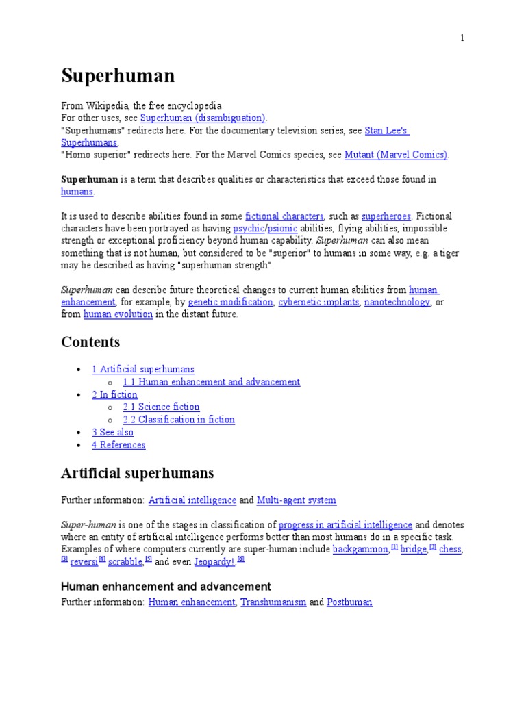 Superhuman: Superhuman Is A Term That Describes Qualities or ...