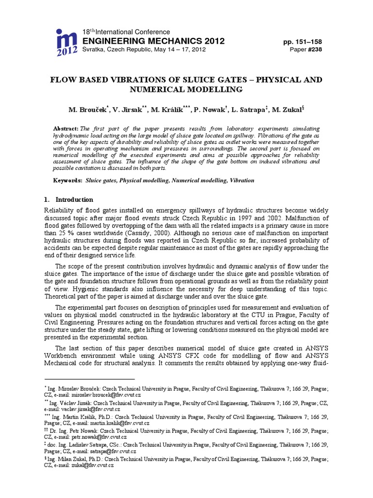 Sluice | PDF | Spillway | Fluid Dynamics