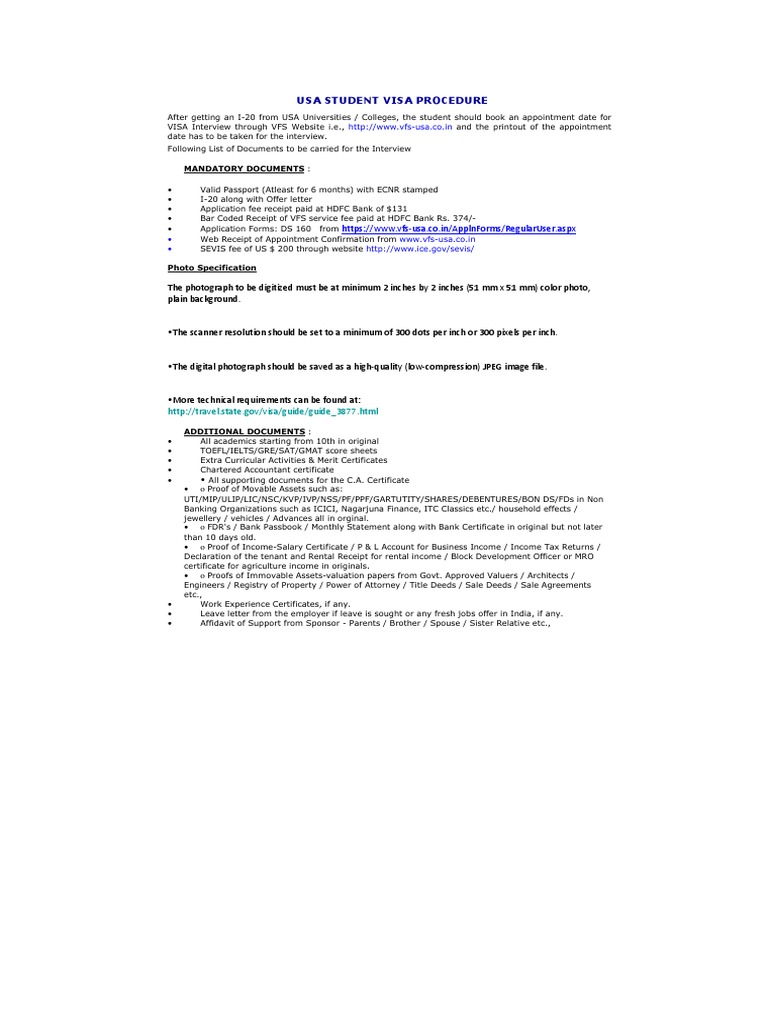 US VIsa Checklist FAQ | PDF | Travel Visa | Business