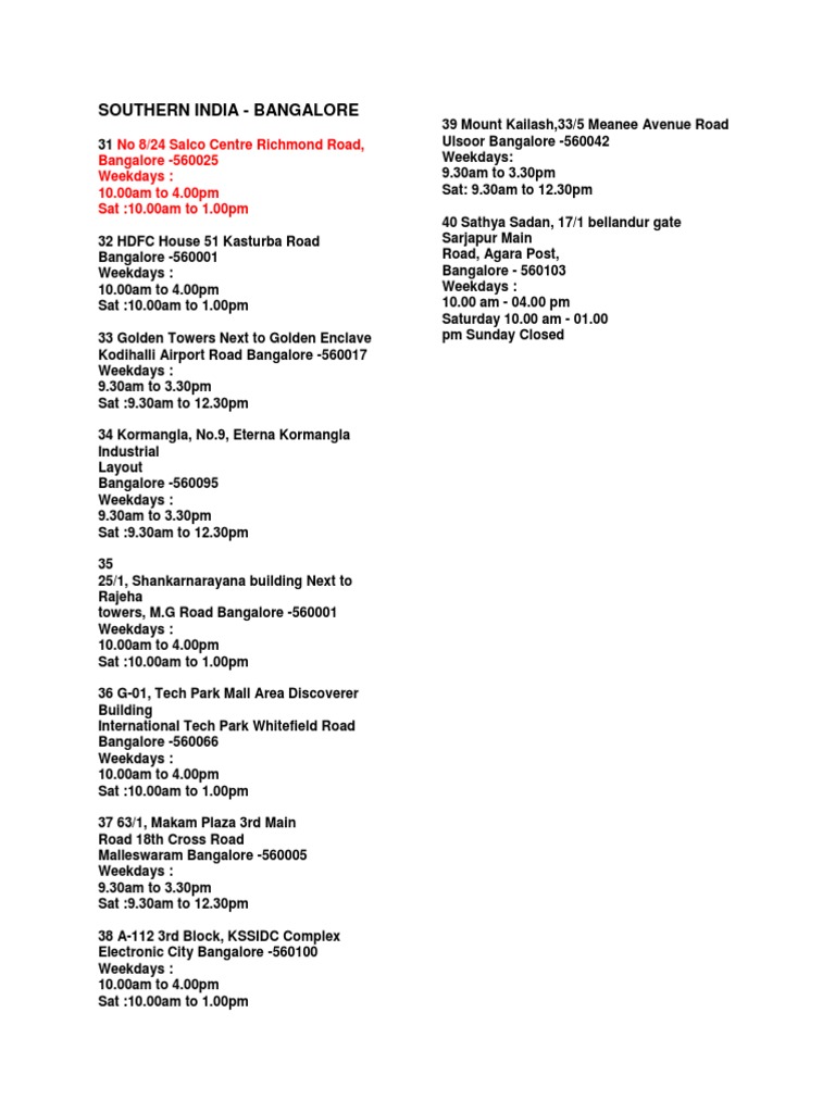 HDFC Branches | PDF