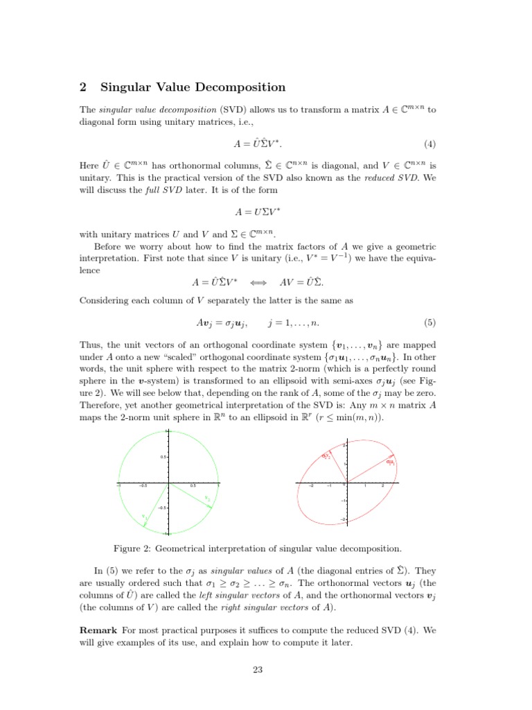 Singular Value Decomposition Geometry | PDF | Matrix (Mathematics ...