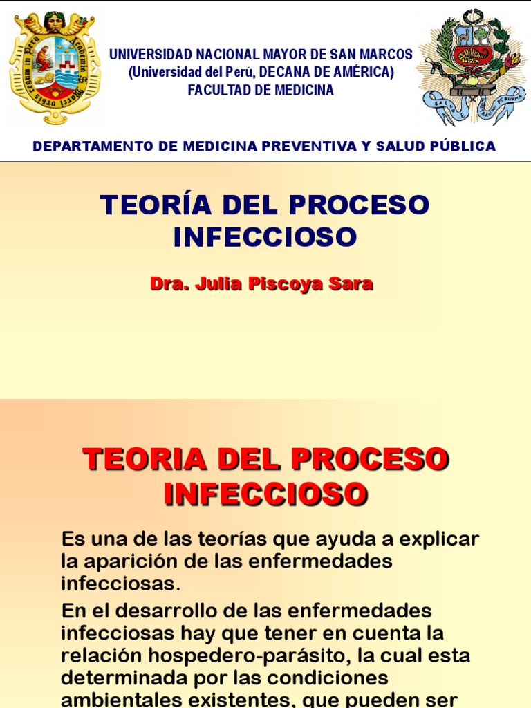 Teoría del proceso infeccioso y los factores que intervienen en el ...