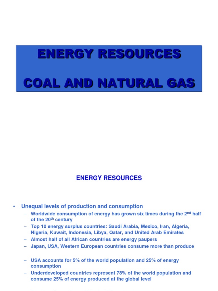 c5 Coal and Natural Gas | PDF | Fossil Fuels | Fuel Production