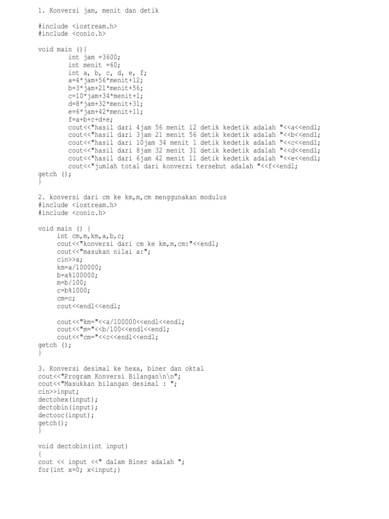 Rumus Algoritma Konversi Bilangan | PDF