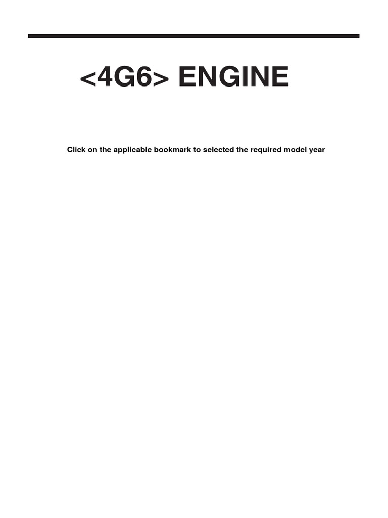 Mitsubishi L200 1997-2002 Engine 4G6 | PDF | Throttle | Belt (Mechanical)