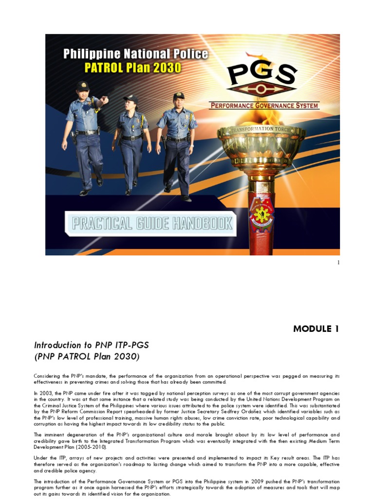 PNP Patrol Plan 2030-Guidebook | PDF | Strategic Management | Goal