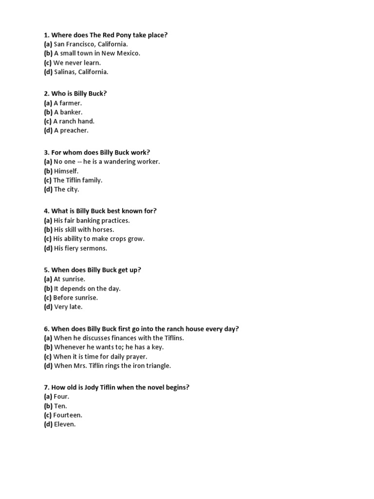 The Red Pony PDF | PDF