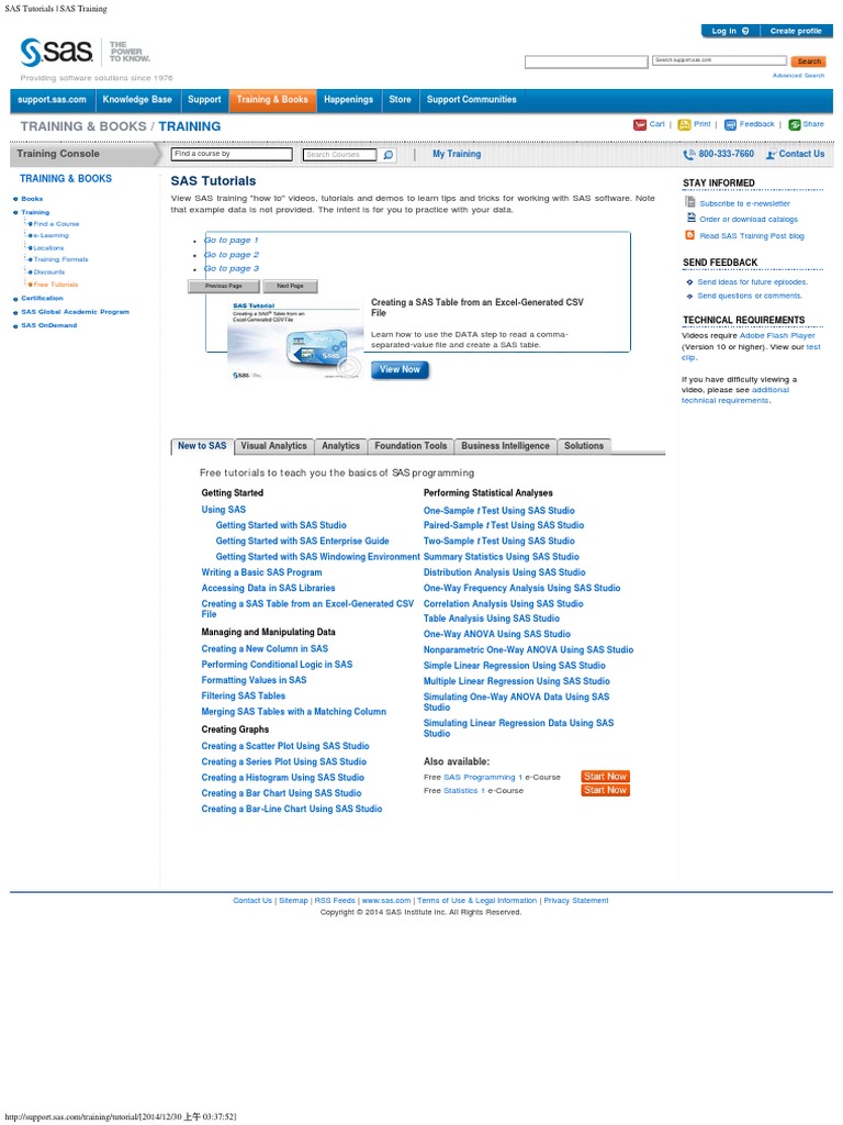 SAS Tutorials - SAS Training PDF | PDF