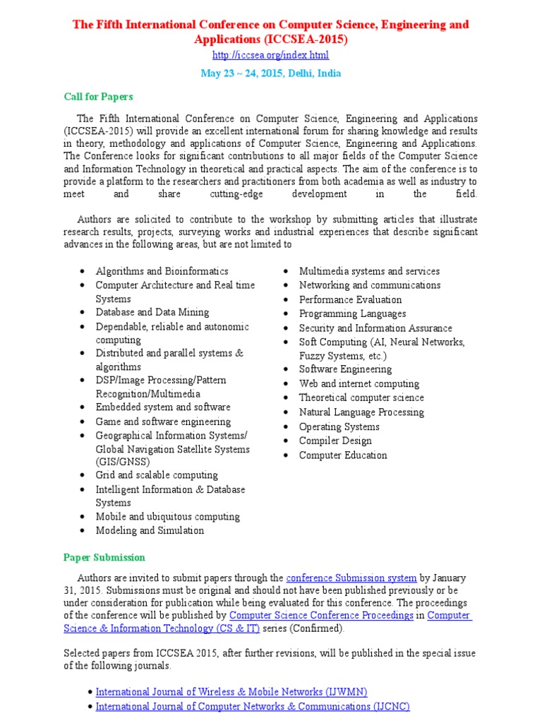 The Fifth International Conference On Computer Science, Engineering and ...