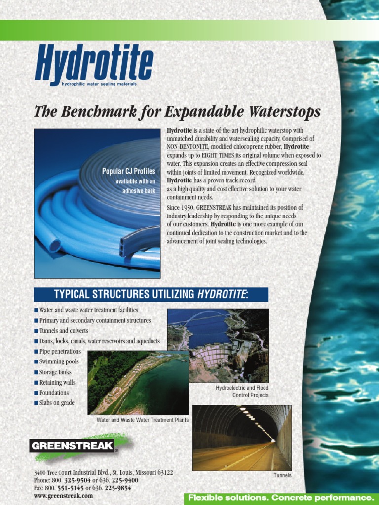 Hydrotite Brochure | PDF | Pipe (Fluid Conveyance) | Adhesive