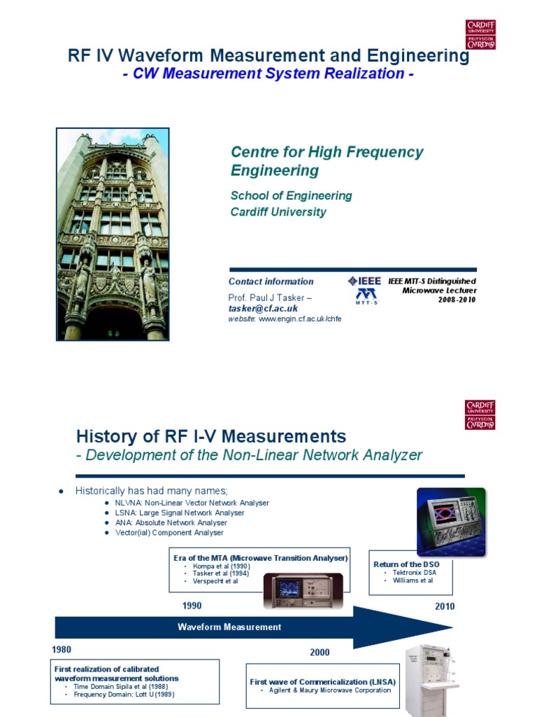 RF IV Waveform Measurement and Engineering: - CW Measurement System ...
