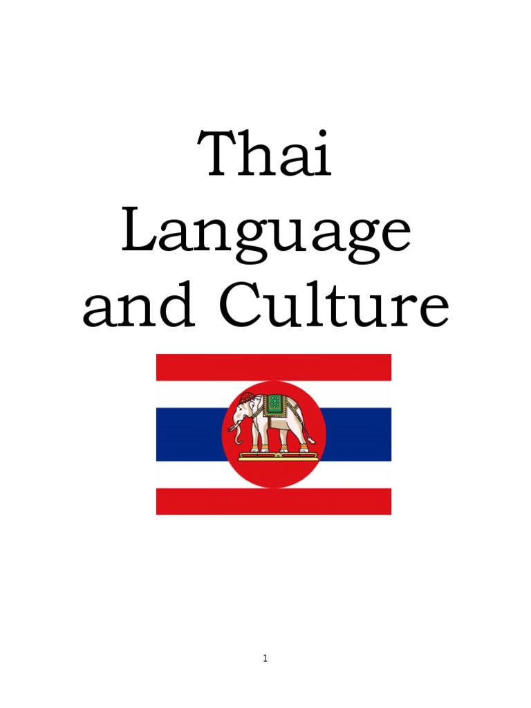 Thai Language Manual and Culture | PDF | Thailand | Tone (Linguistics)