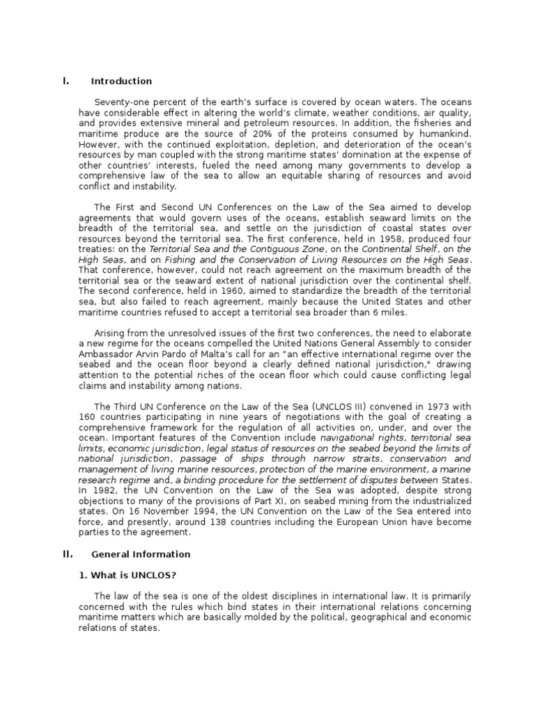 UNCLOS Primer | PDF | Territorial Waters | United Nations Convention On ...