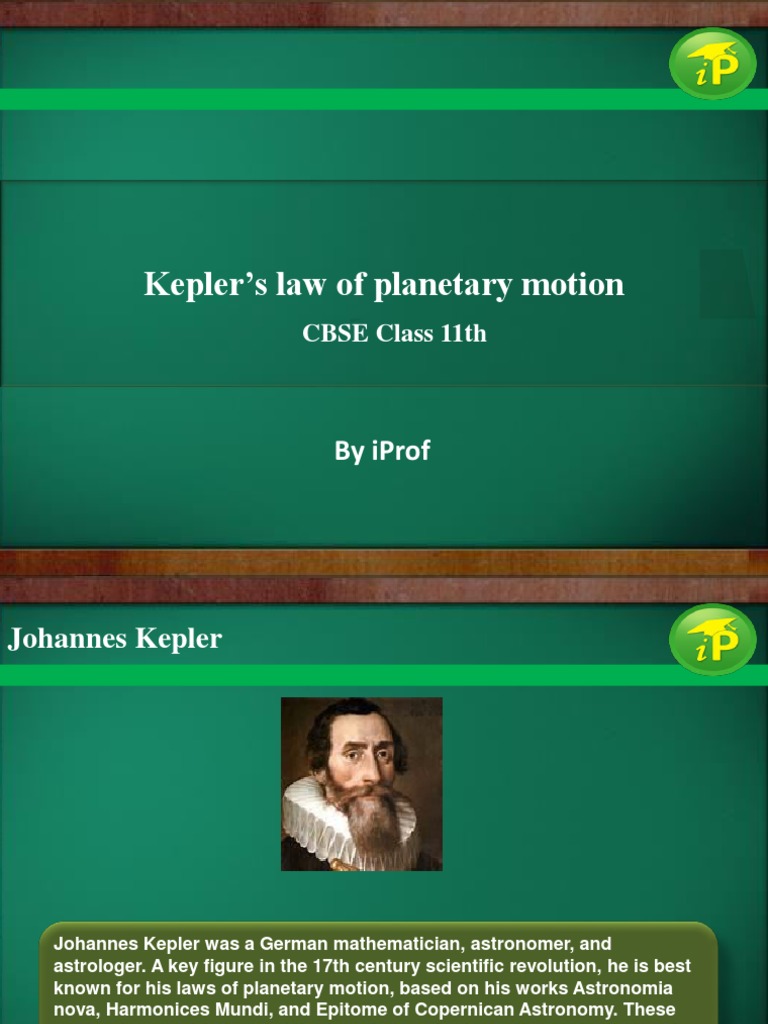 Kepler's Law of Planetary Motion For CBSE Class 11th | PDF | Orbit ...