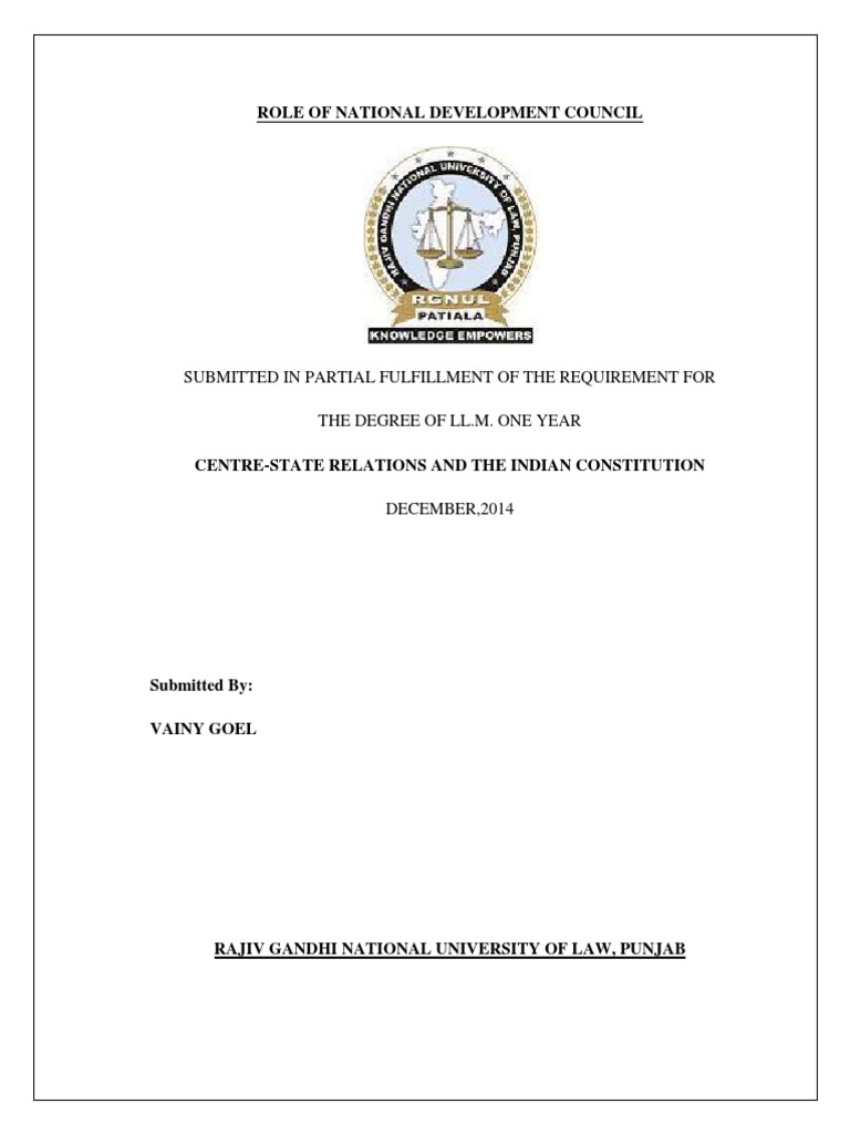 National Development Council Overview | PDF | Government Of India ...
