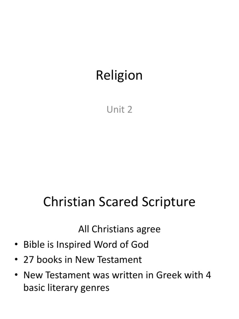 Unit 2 | PDF | Catholic Church | Bible