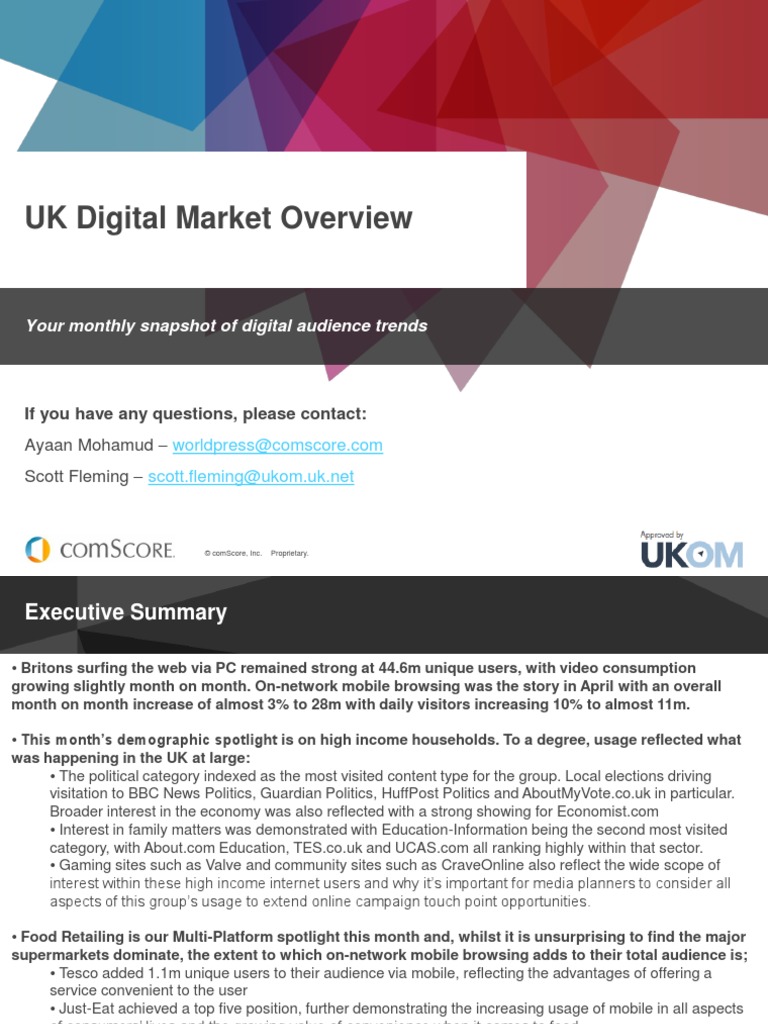 UK Digital Market Overview June 2013 | PDF | Analytics | Digital Technology