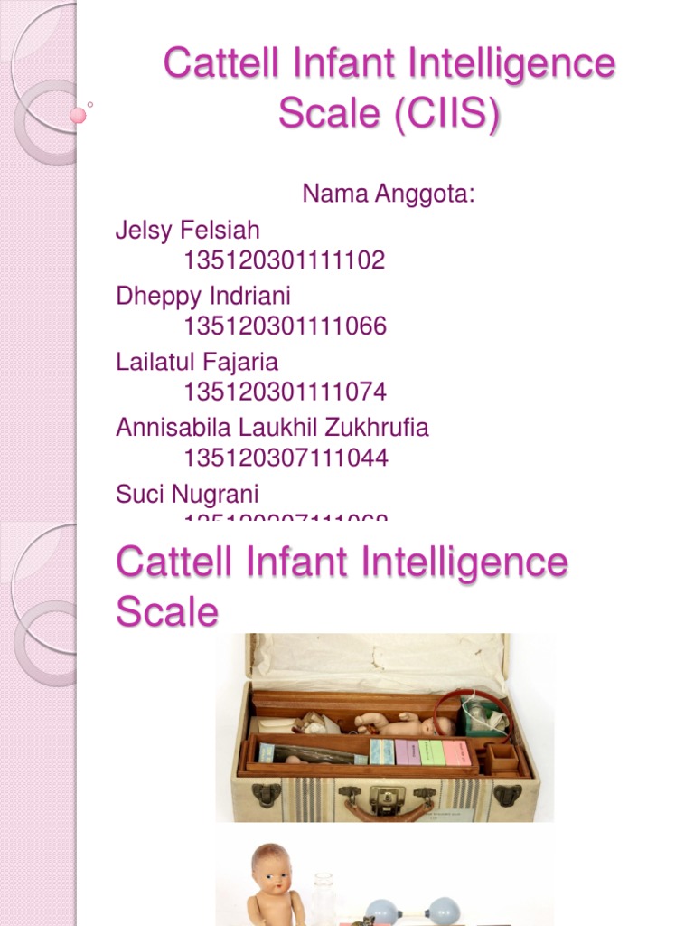 Cattell Infant Intelligence Scale (CIIS) | PDF