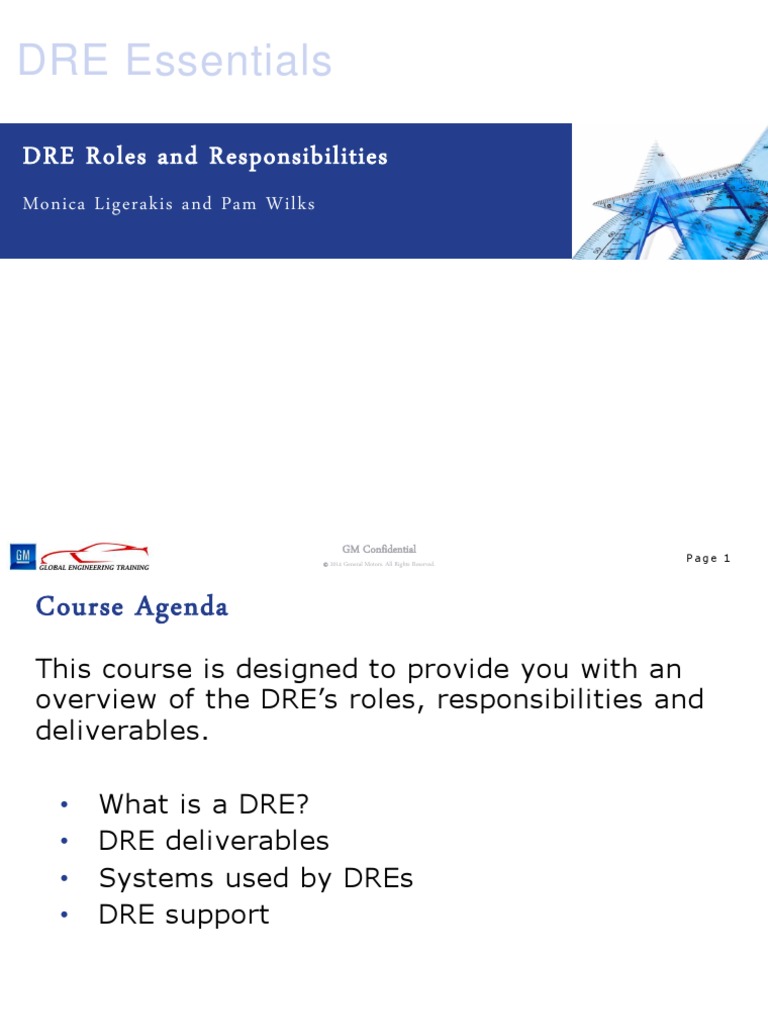 2 DREA TRAINING - DRE - Roles - and - Responsibilities | PDF | General ...