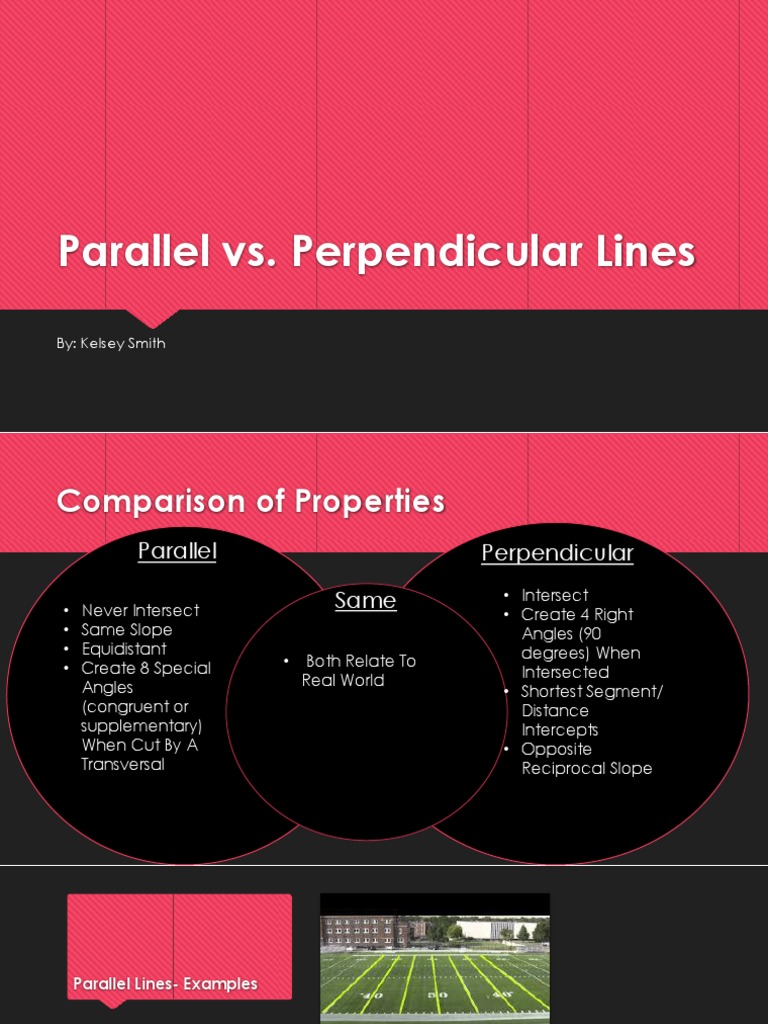 Parallel Vs Perpendicular Project | PDF