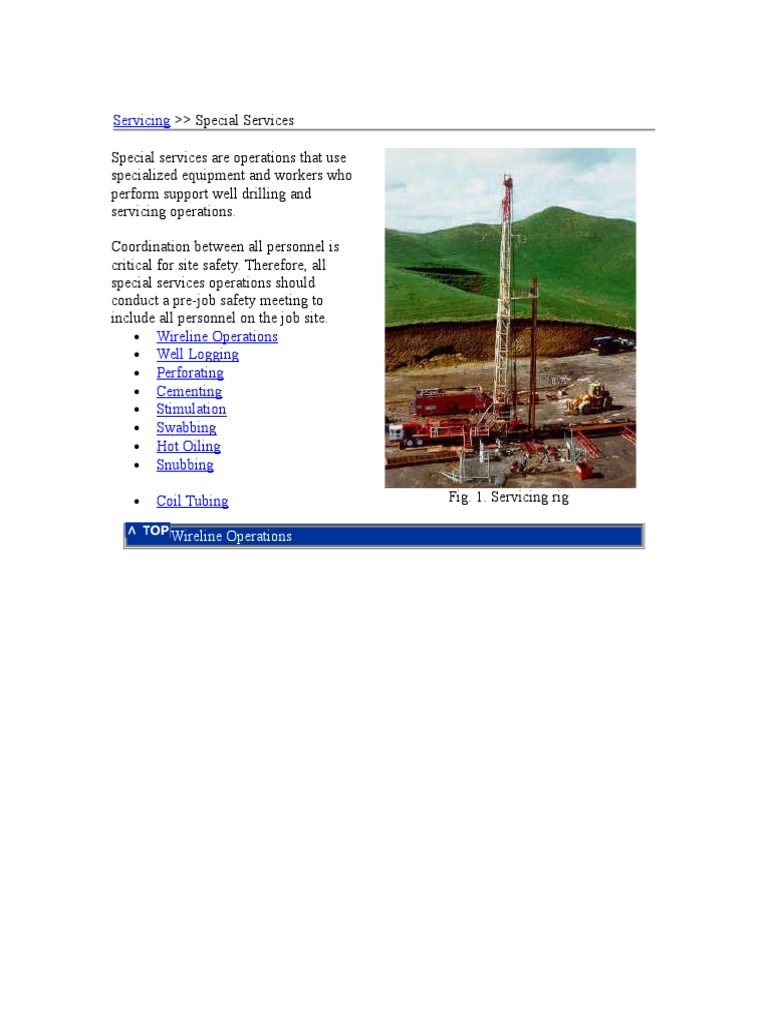 Servicing: Wireline Operations | PDF | Personal Protective Equipment ...