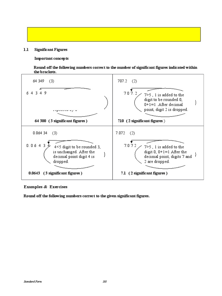 Chapter 9 I Standard Form ENHANCE | PDF | Significant Figures | Arithmetic