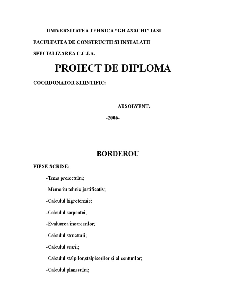 Proiect Licenta Construire Locuinta SP+P+M | PDF