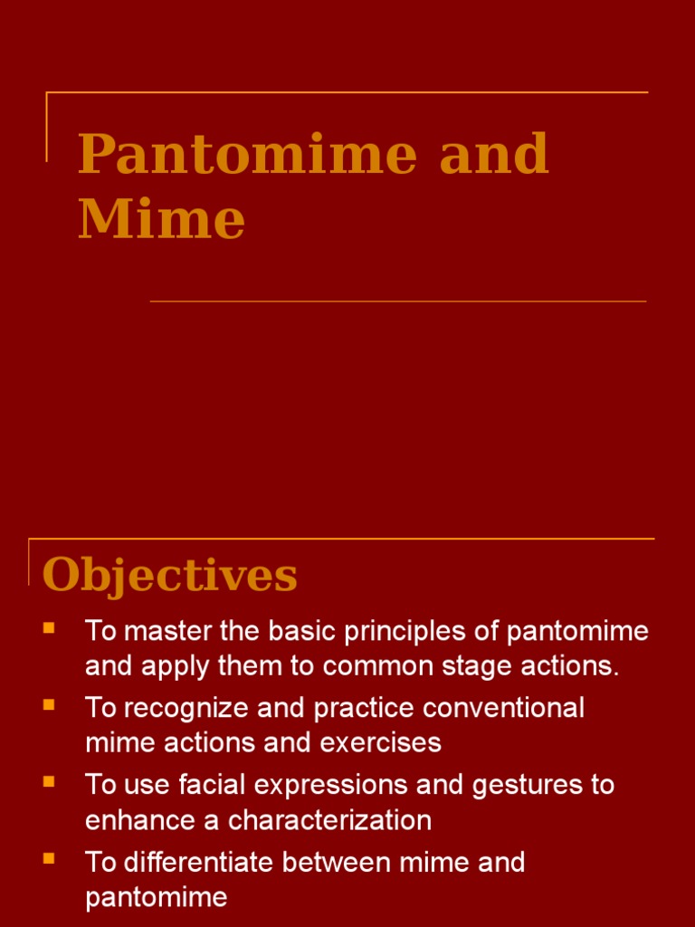 Pantomime and Mime | Download Free PDF | Foot | Chair