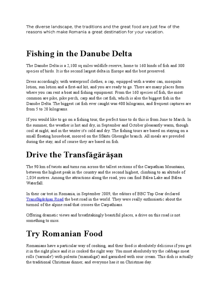 Fishing in The Danube Delta | PDF | Spa | Beverages