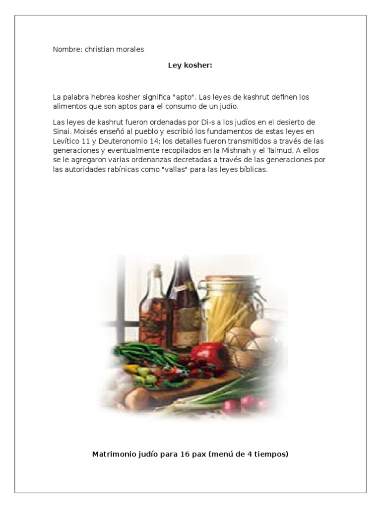 Menu Kosher | PDF | Crema | Aluminio