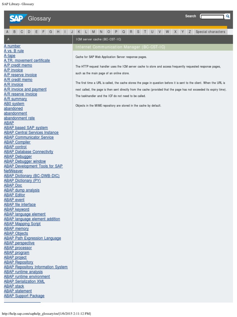 SAP Library - Glossary | PDF | Accrual | Application Software
