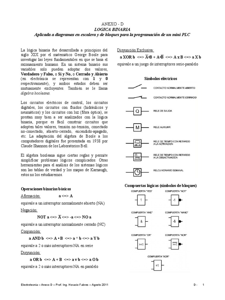 Simbologia Electrica Industrial. | PDF | Álgebra de Boole | Enseñanza ...