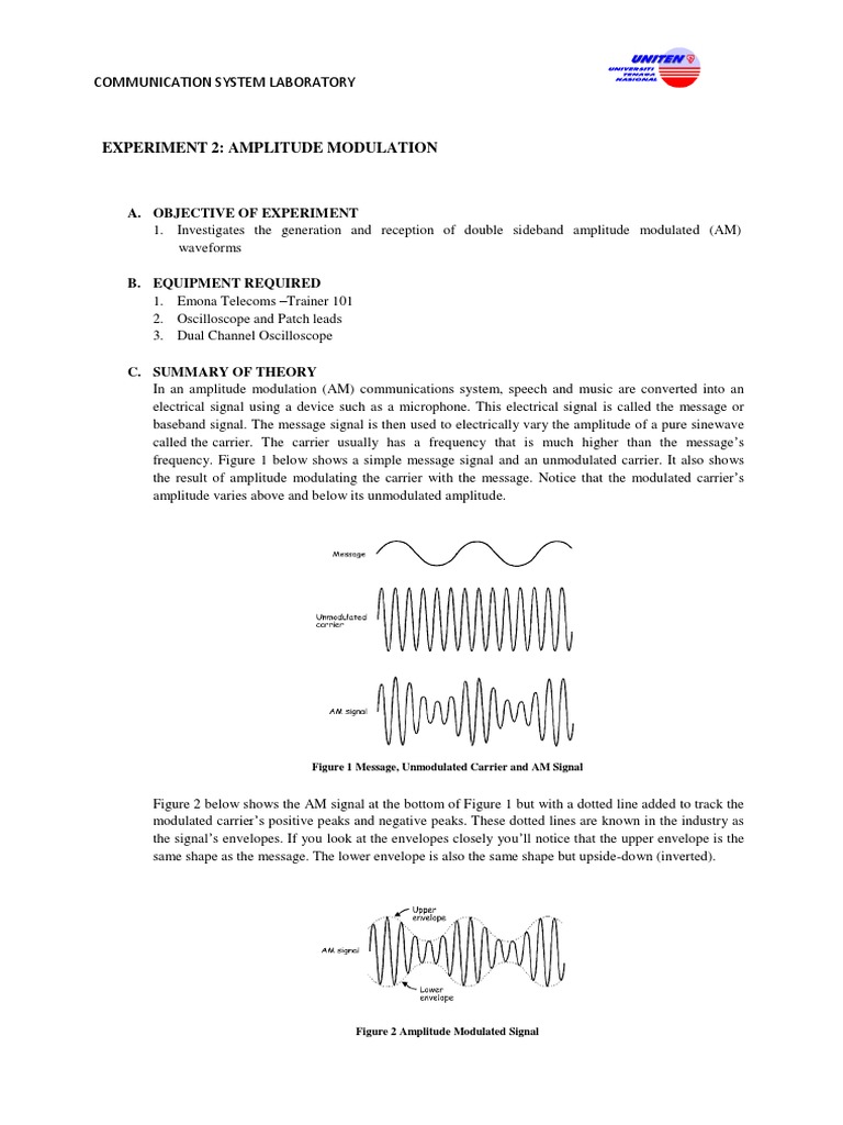 Experiment 2 PDF | PDF | Detector (Radio) | Modulation