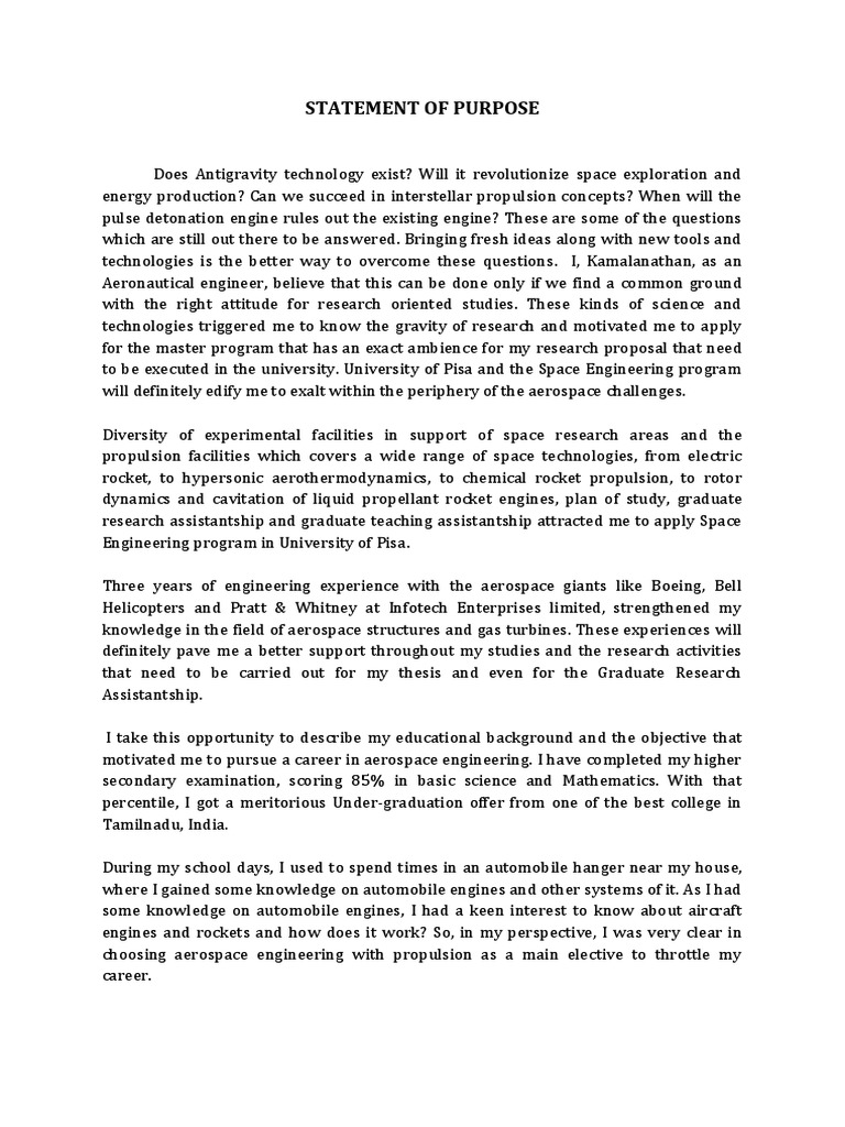 Motivation Letter PDF | PDF | Aerospace Engineering | Engineering