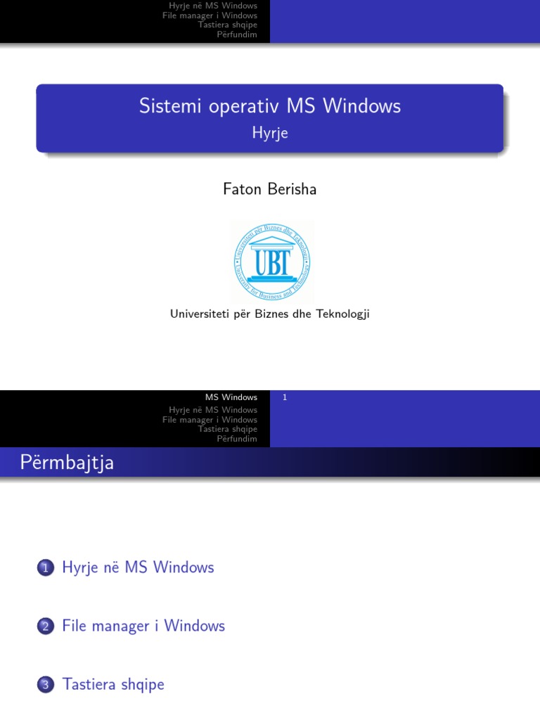 Sistemi Operativ Ms Windows | PDF