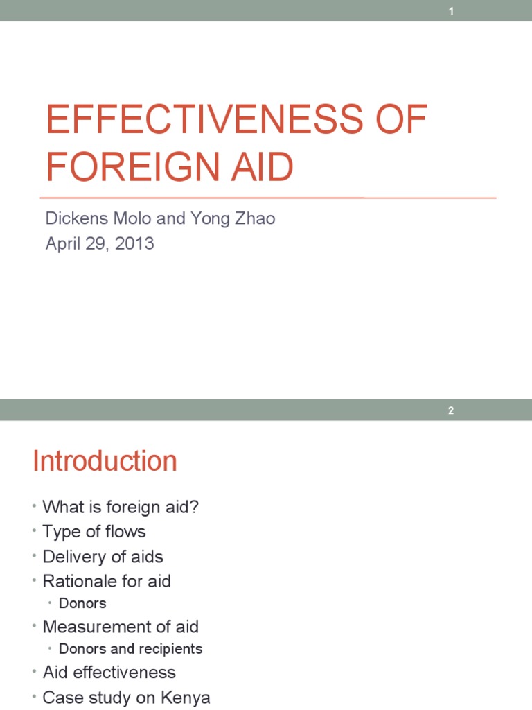 Effectiveness of Foreign Aid | PDF | Aids | United States Agency For ...