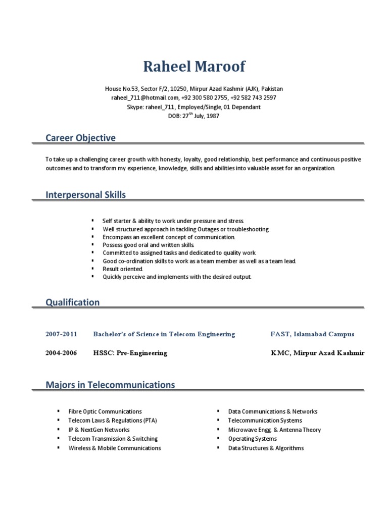Raheel Maroof - PMO CV | PDF | Quality Assurance | Telecommunication